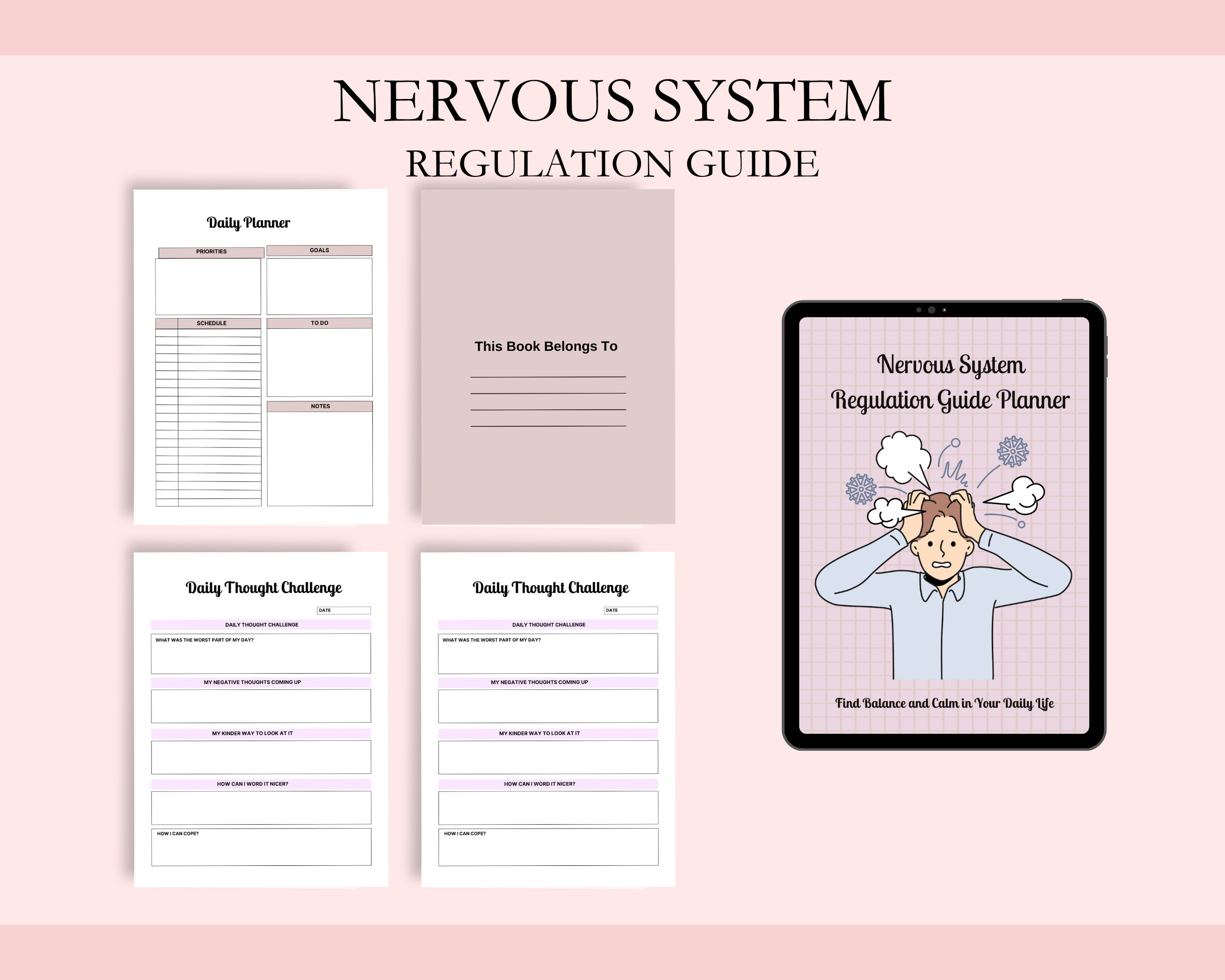 Nervous System Regulation Guide Planner | Stress Management Strategies ...