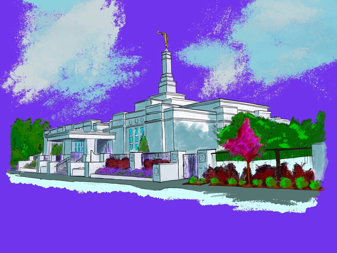LDS Edmonton Temple Modern Digital Download - Etsy