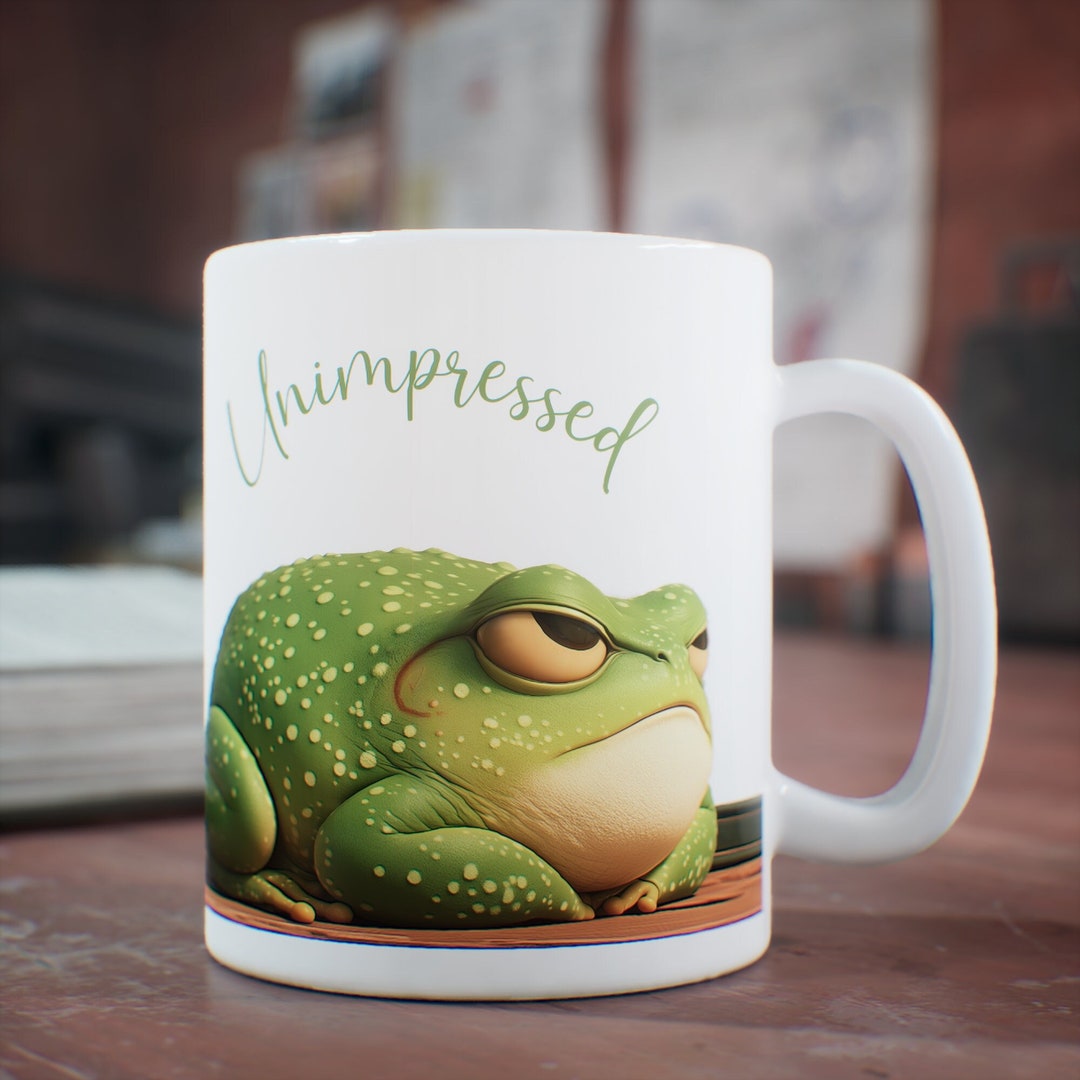 Personalized Green Frog, Ceramic Mug 11oz or 15oz Custom Unimpressed ...