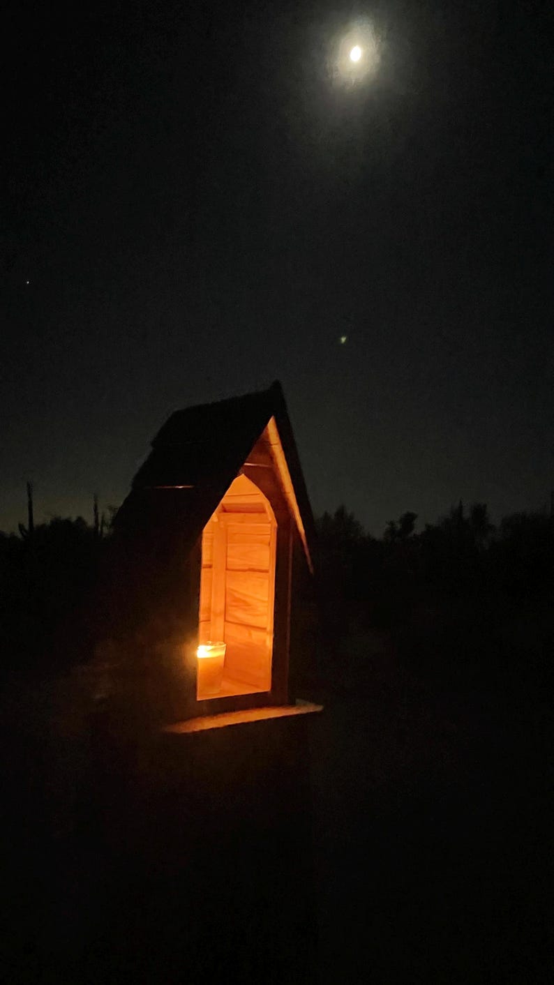 Outdoor Niche, Alter for Candle or Statue. Made to Order. Redwood/cedar ...