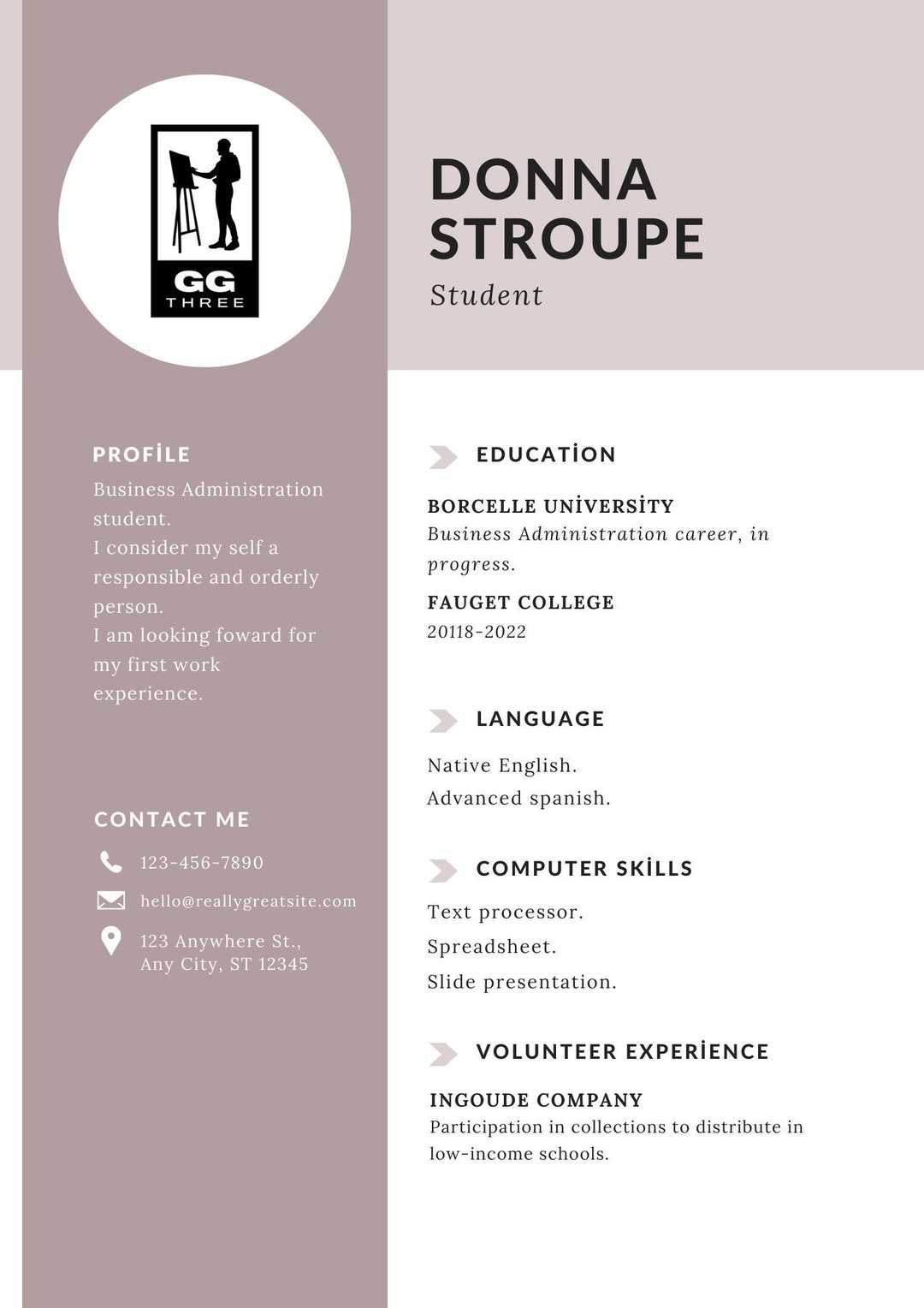 Customizable Digital Resume Card Template SEO Friendly CV Design - Etsy