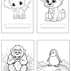 Wild Wonders: Interactive Animal Coloring Book for Kids 10 Images ...