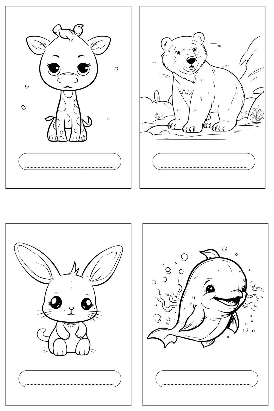 Wild Wonders: Interactive Animal Coloring Book for Kids 10 Images ...