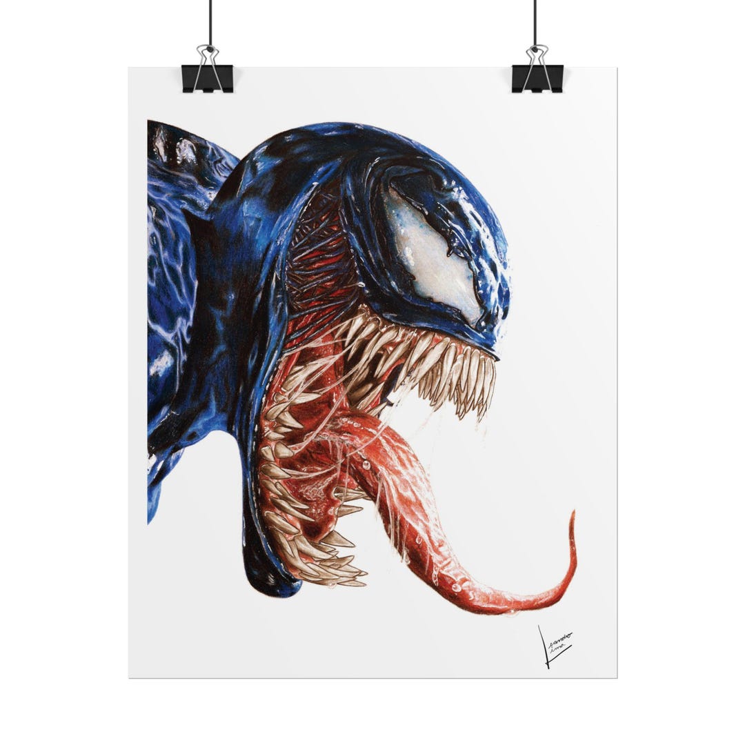 Realistic Illustration of a Dark Symbiote | Striking Art | Collector's ...