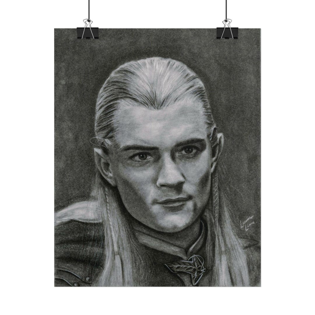 Realistic Portrait of an Elven Archer | Fantasy Art Print | Detailed ...