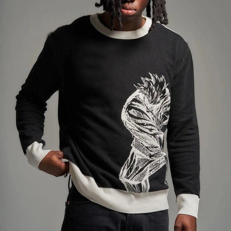Gojo Oversize Anime Knit - Etsy