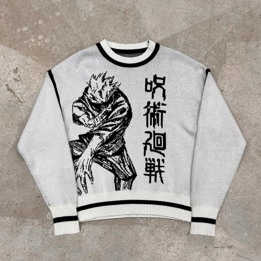 Gojo Oversize Anime Knit - Etsy