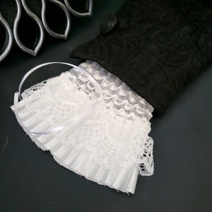 White Ruffled Lace Wrist Cuffs - Whitby Victorian Goth Style - Etsy