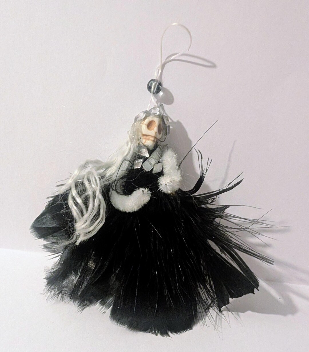 Handmade Gothic Spooky Christmas Tree Decoration Ornament. Skeleton ...