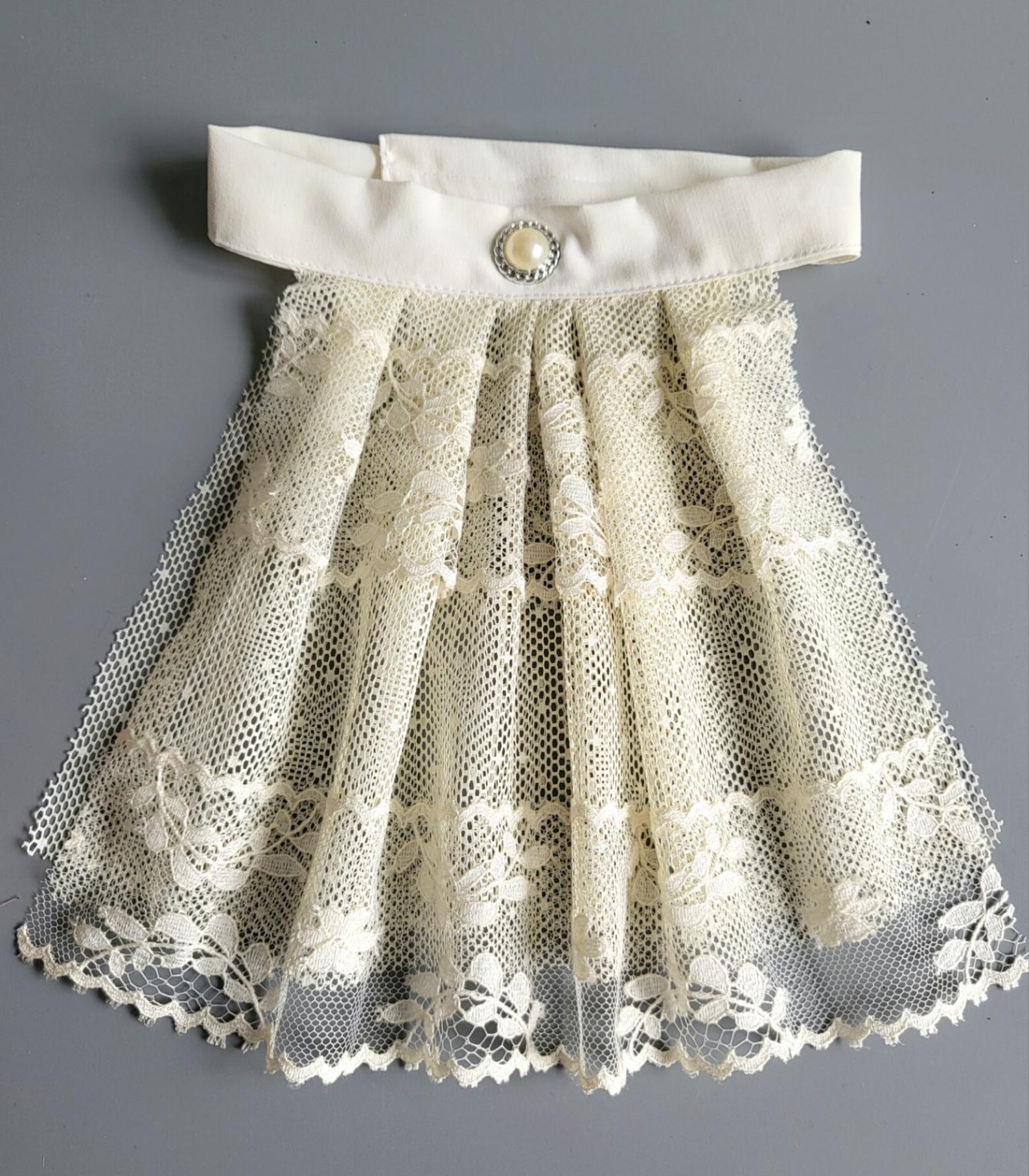 Ivory Cream Lace Jabot Cravat Collar Victorian Neck Ruffle Steampunk ...