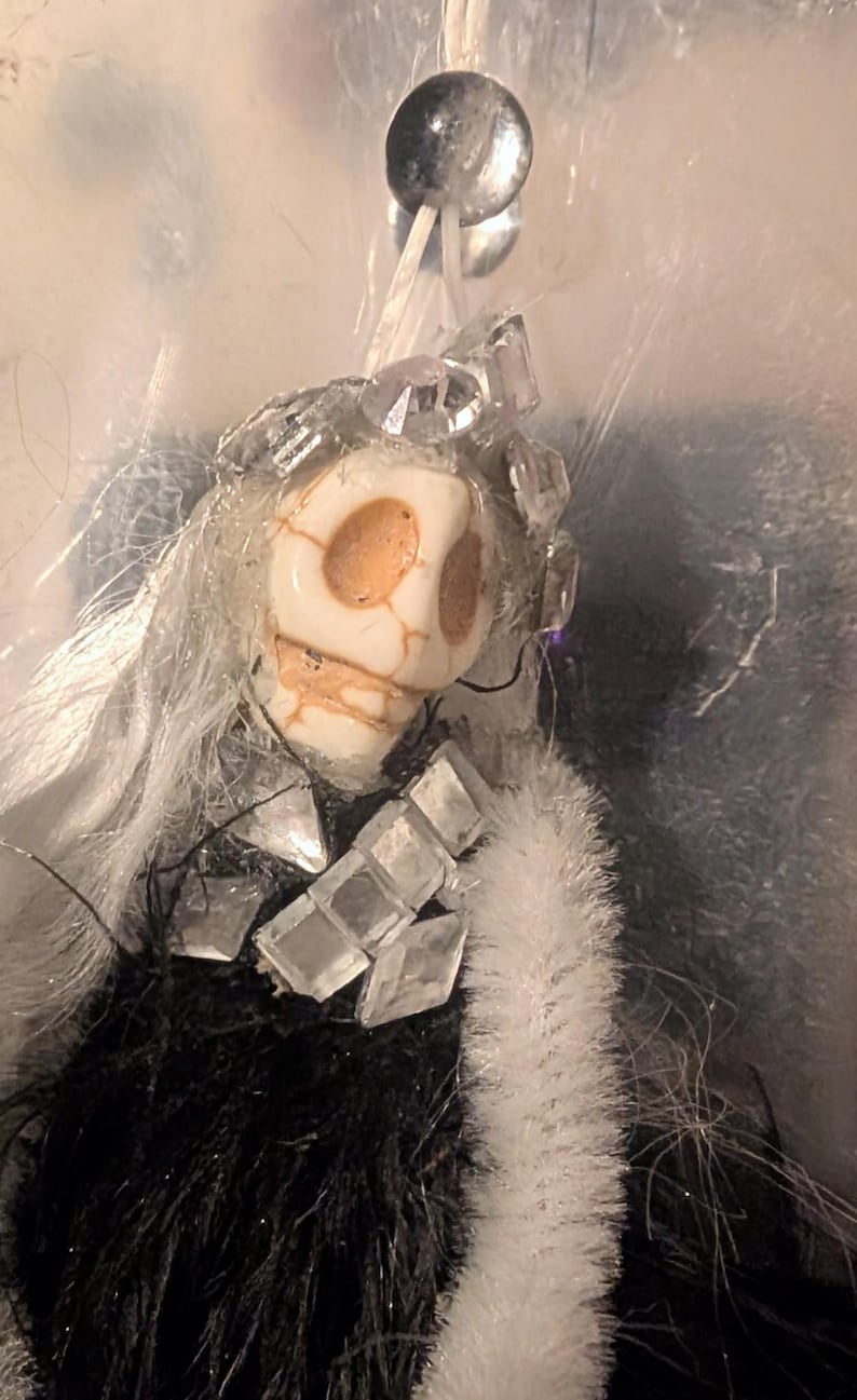 Handmade Gothic Spooky Christmas Tree Decoration Ornament. Skeleton ...