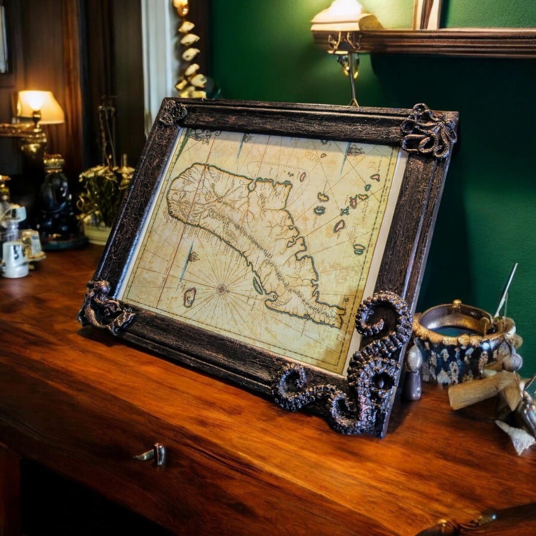 10 X 8 Steampunk Nautical Inspired Photo Picture Frame. Black Copper ...