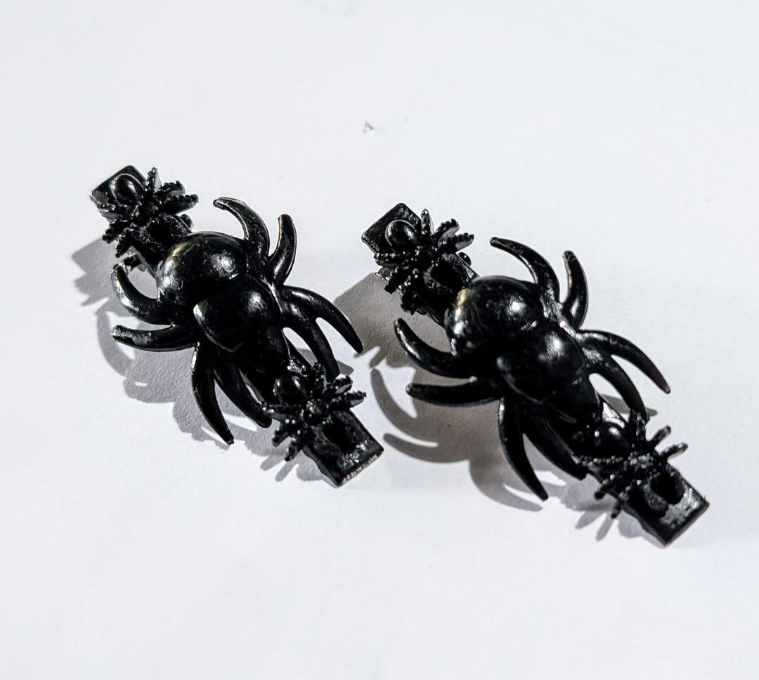 Handmade Spooky Spider Hair Clips - Goth Halloween Costume - Etsy