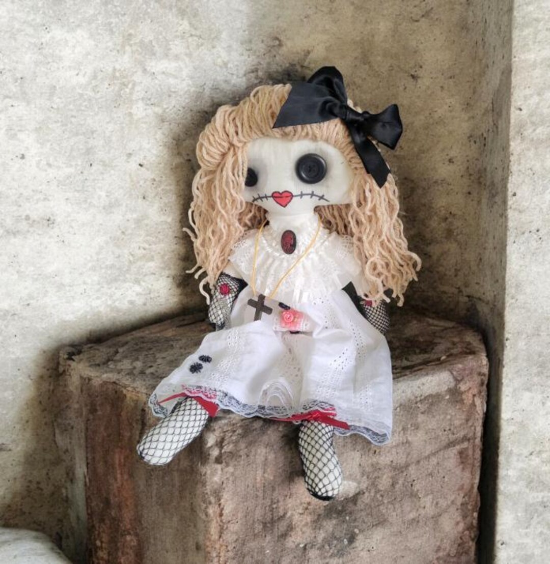 Handmade Gothic Art Doll Virgin Bride 19" OOAK Weird Ragdoll Fantasy ...