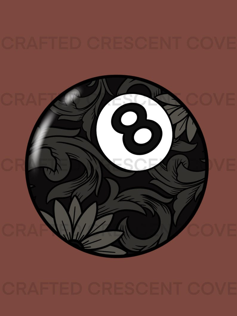 Tooled 8-ball Western PNG Digital Design - Etsy