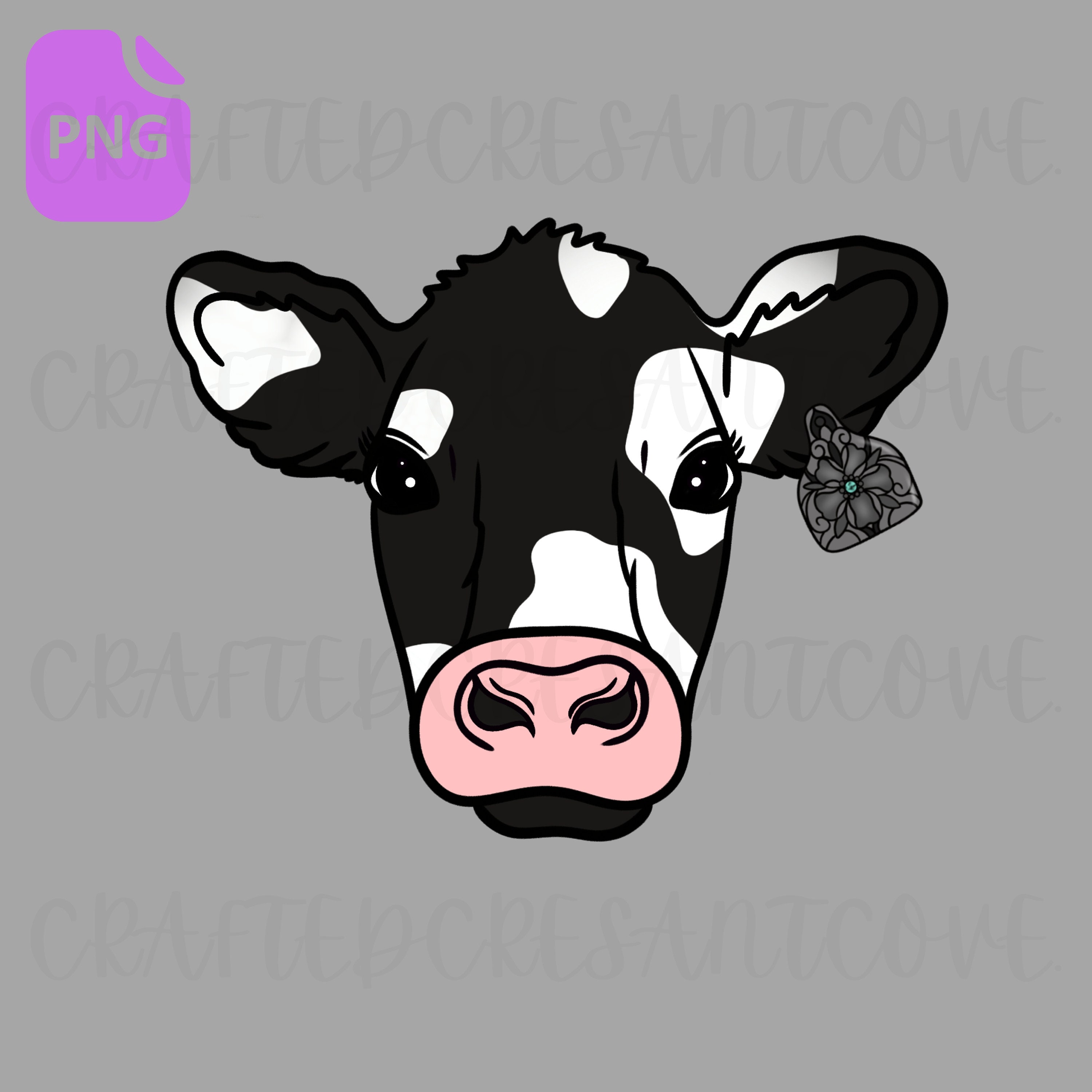 Cow Western PNG Digital Design - Etsy