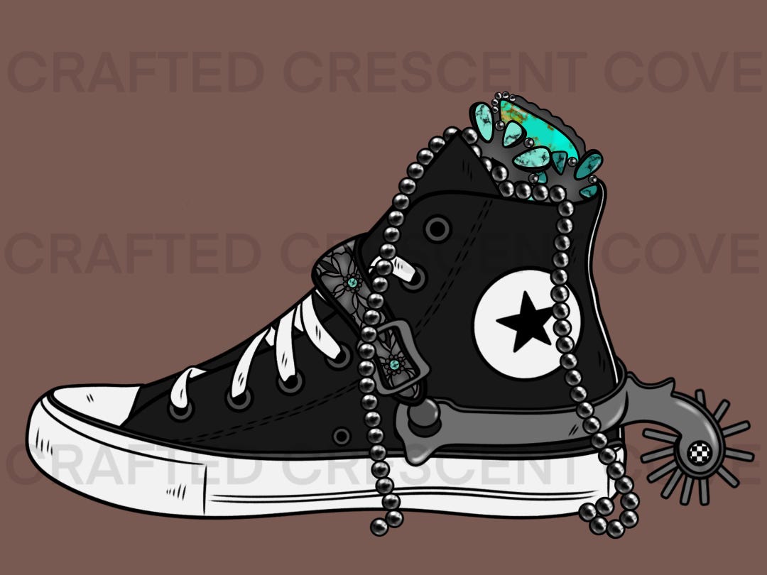 Navajo Pearl + Turquoise Filled Western Rodeo Spur Converse PNG Digital ...