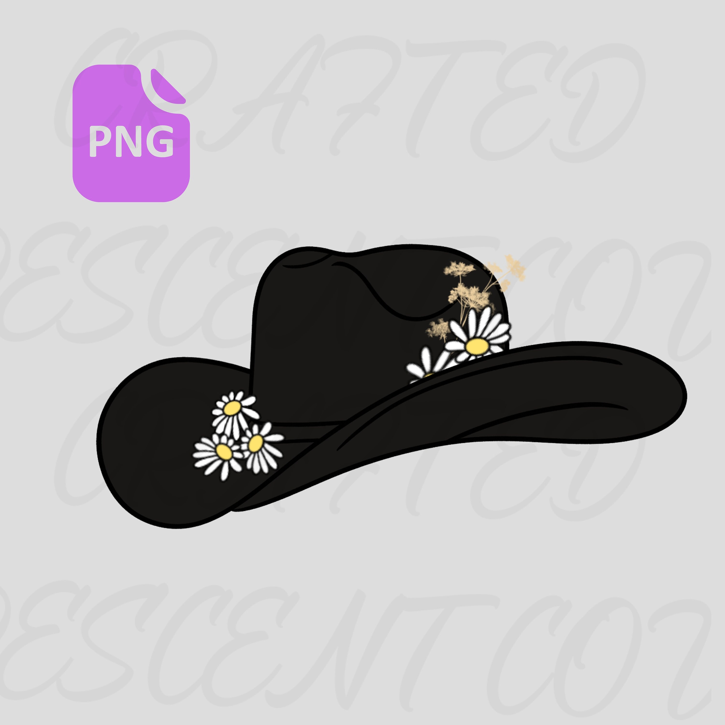 Spring Cowboy Hat PNG Digital Design - Etsy