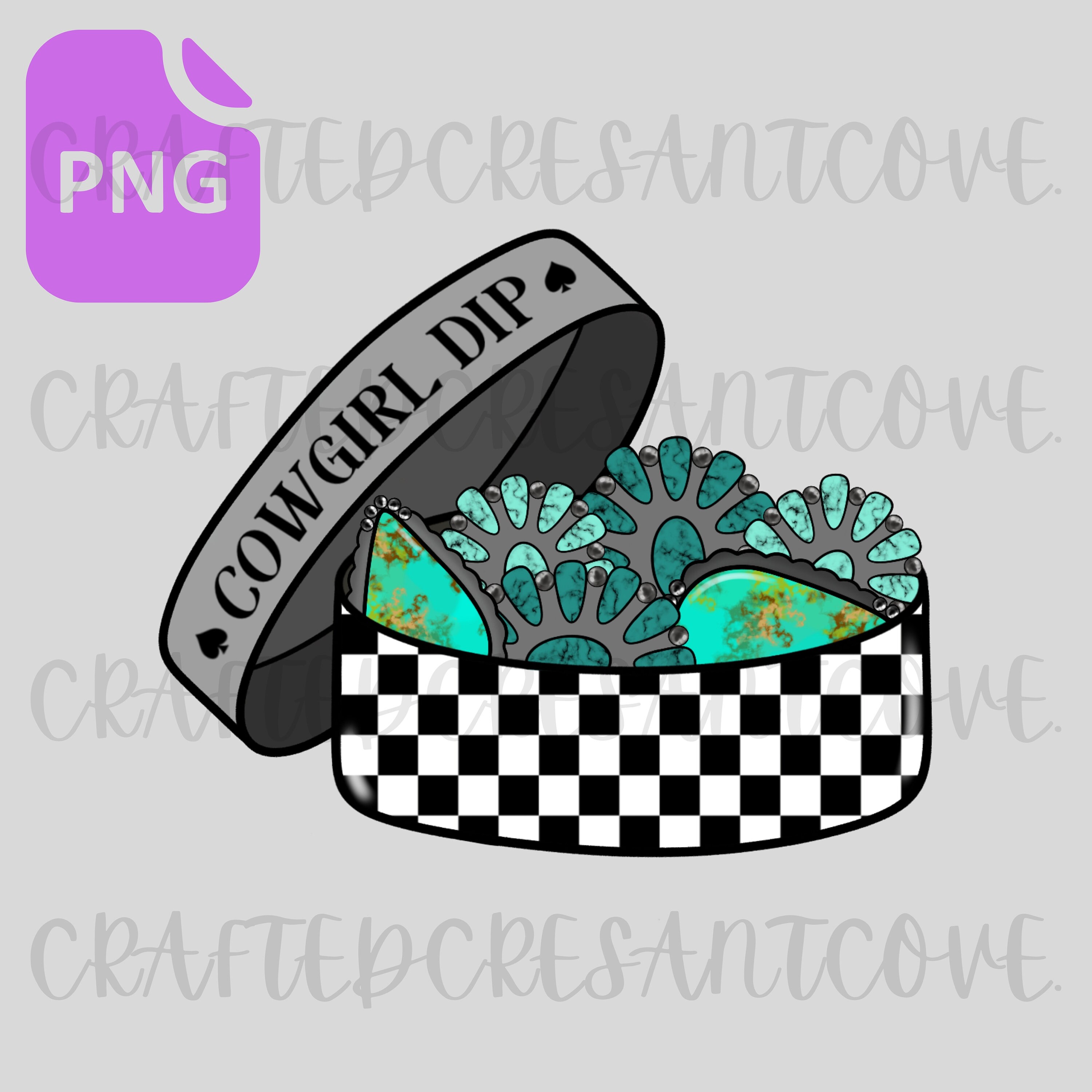 Cowgirl Dip Turquoise Western PNG Digital Design - Etsy