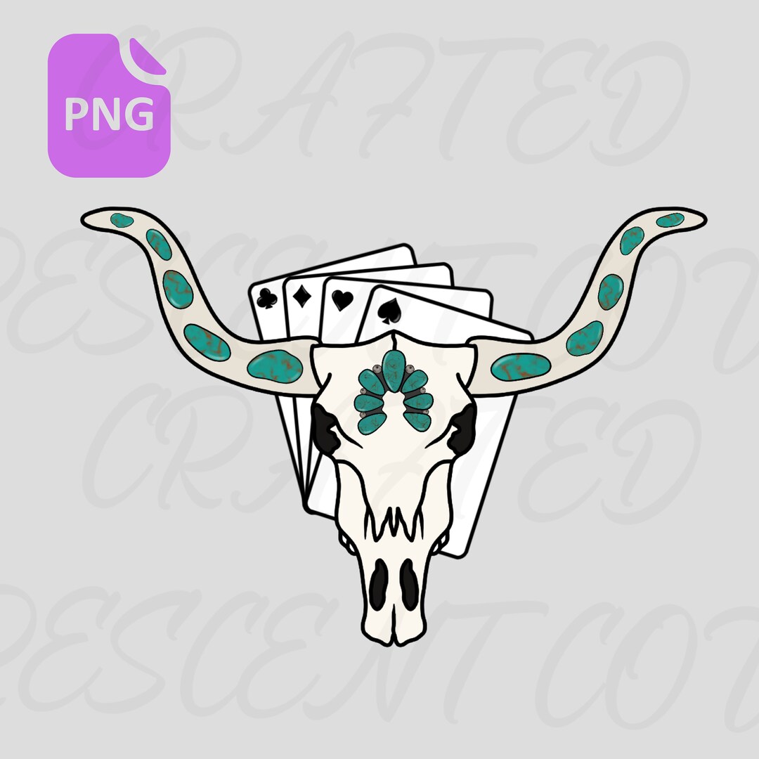 Longhorn Ace PNG Digital Design - Etsy