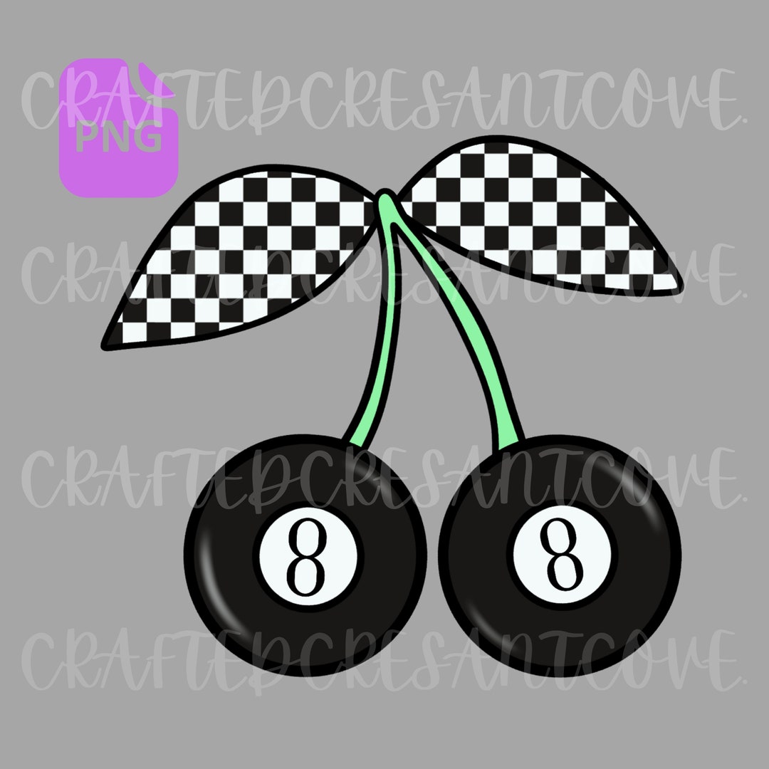 8-ball Cherries Western PNG Digital Design - Etsy