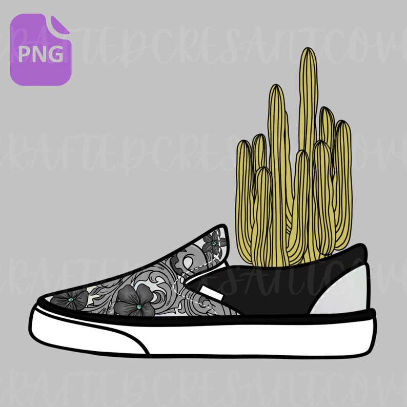 Tooled Vans Western PNG Digital Design - Etsy