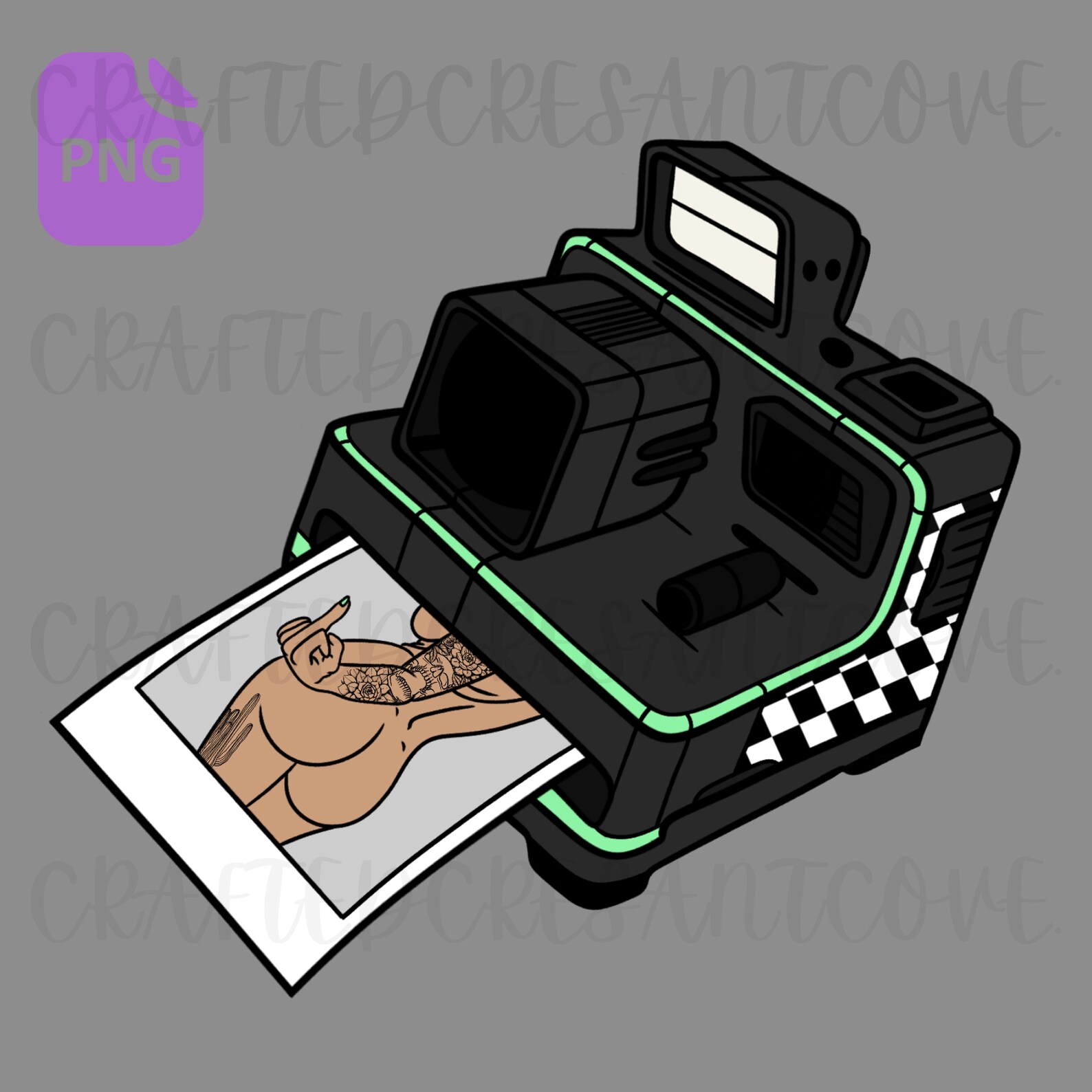 Western Polaroid Camera PNG Digital Design - Etsy