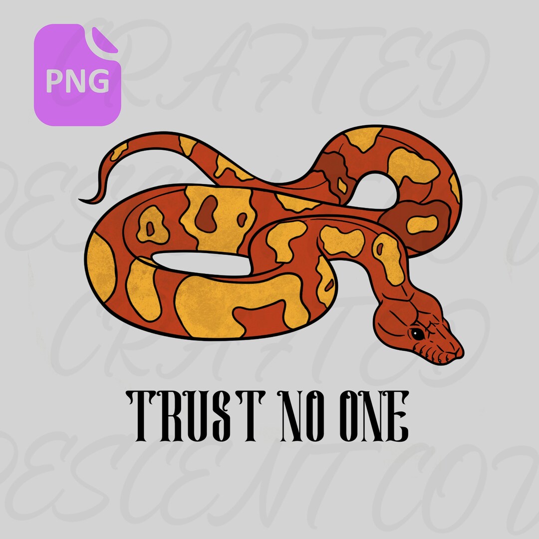 Trust No One PNG Digital Design - Etsy