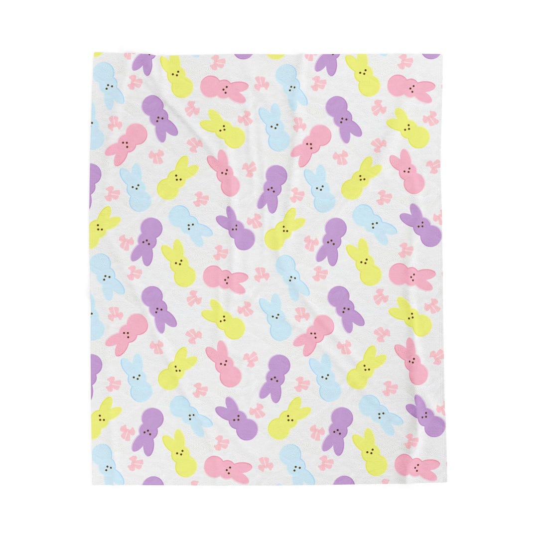 Peep Bunny Plush Blanket, Cozy Spring Decor, Easter Gift, Kids Baby Pet ...