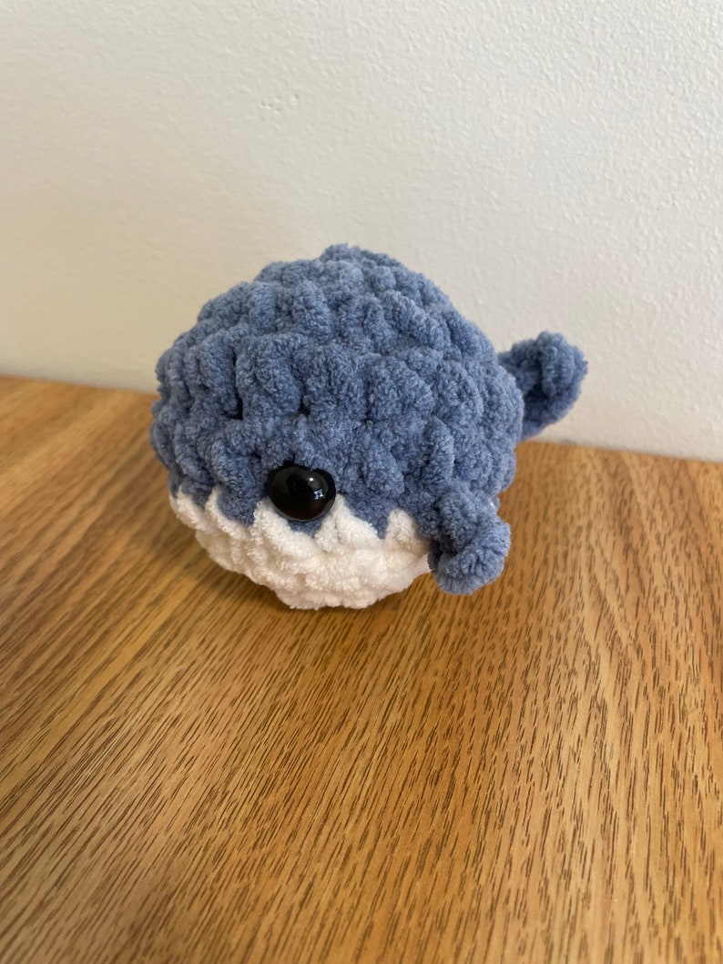 Cute Crochet Whale Plushie Amigurumi Marine Stress Toy Stuffed Animal ...