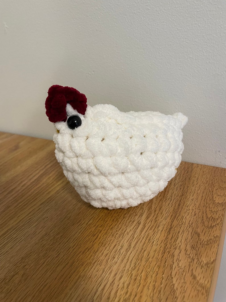 Cute Crochet Chicken Amigurumi Hen Soft Plushie Chick Gift Stuffed ...