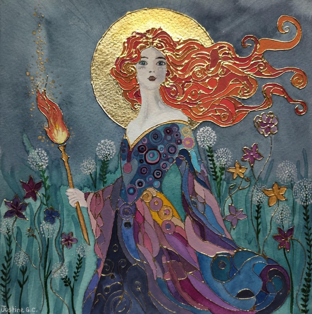 Giclée Print, Hand Gilded: Brigid. - Etsy