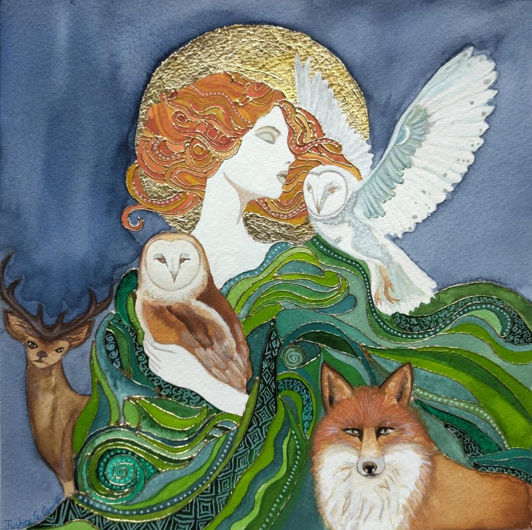 Original Artwork, Watercolor: Ériu Goddess of Ireland. - Etsy