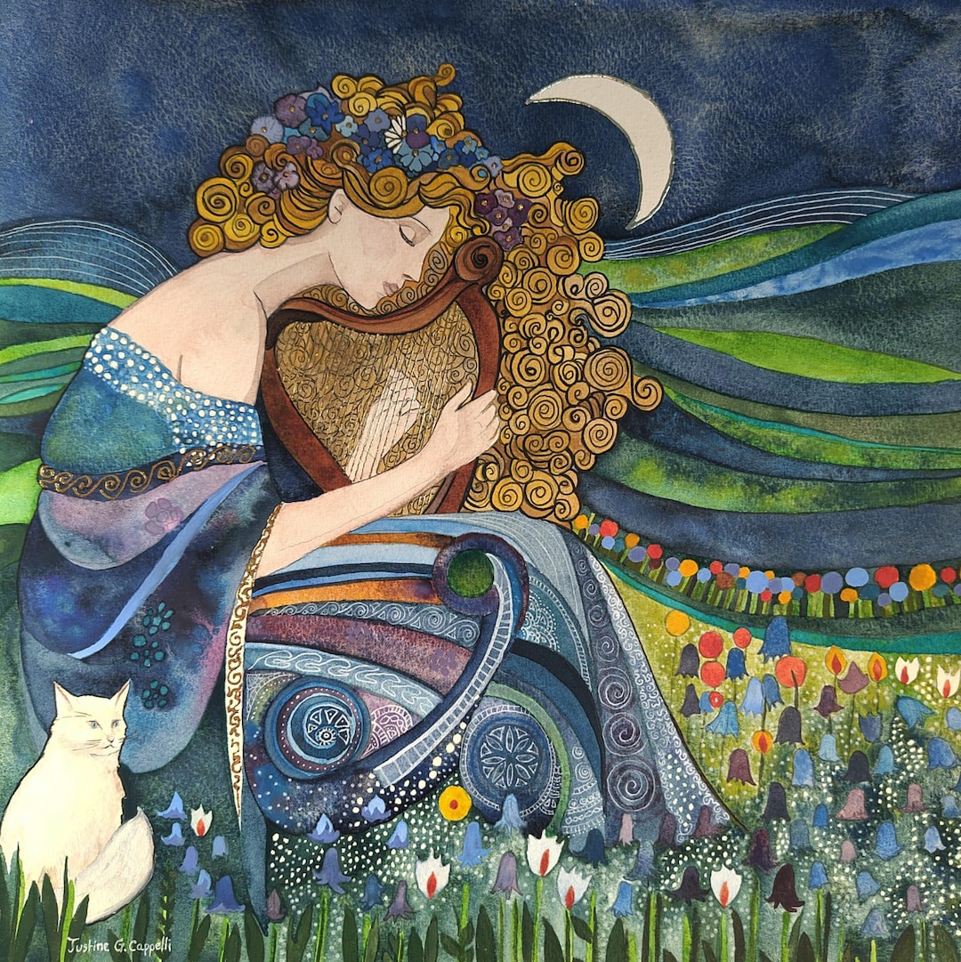 Giclée Print, Hand Gilded: Aoibheall,idir Dhá Shaol, Between Two Worlds ...