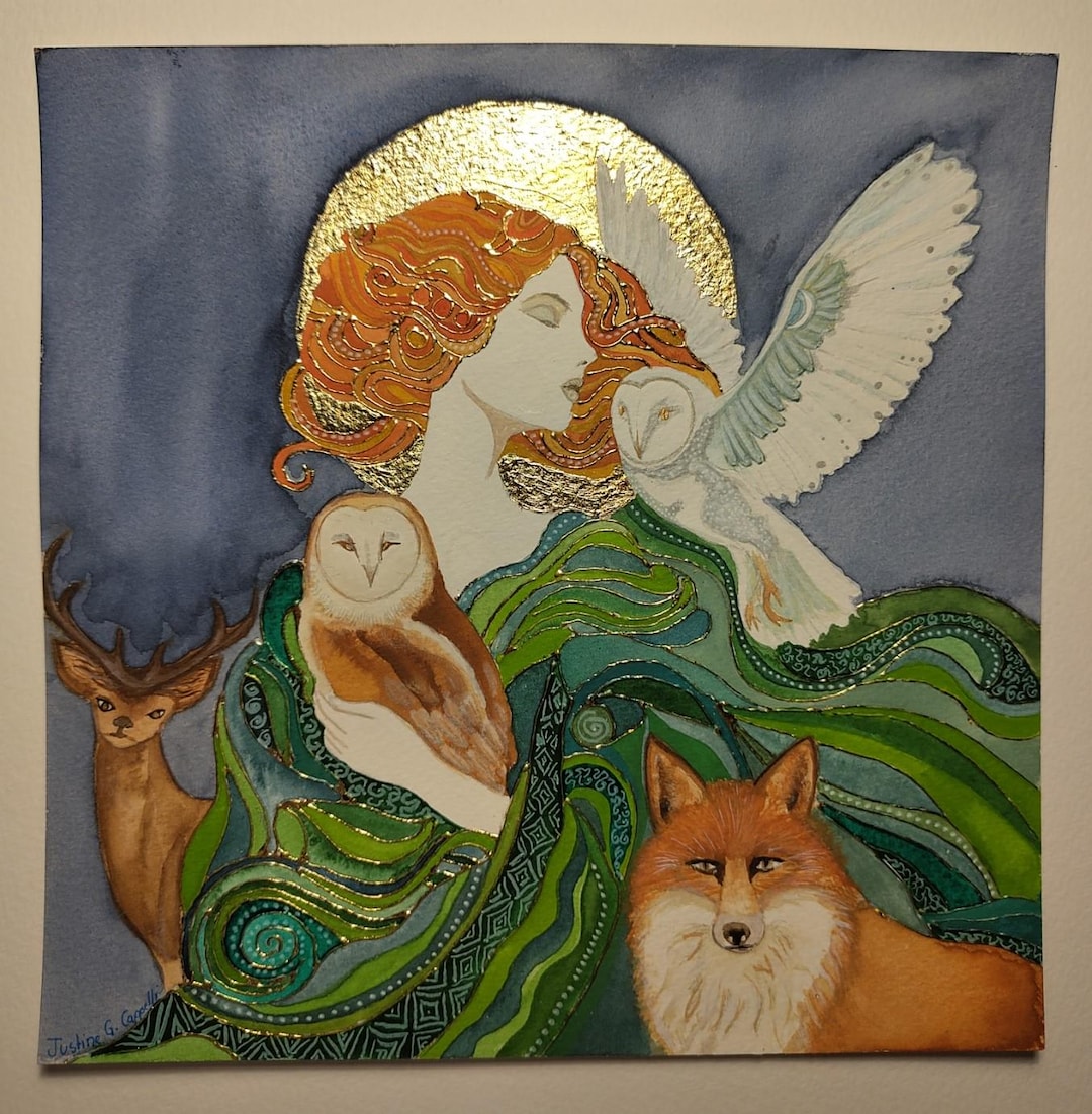 Giclée Print, Hand Gilded: Ériu Goddess of Ireland. - Etsy