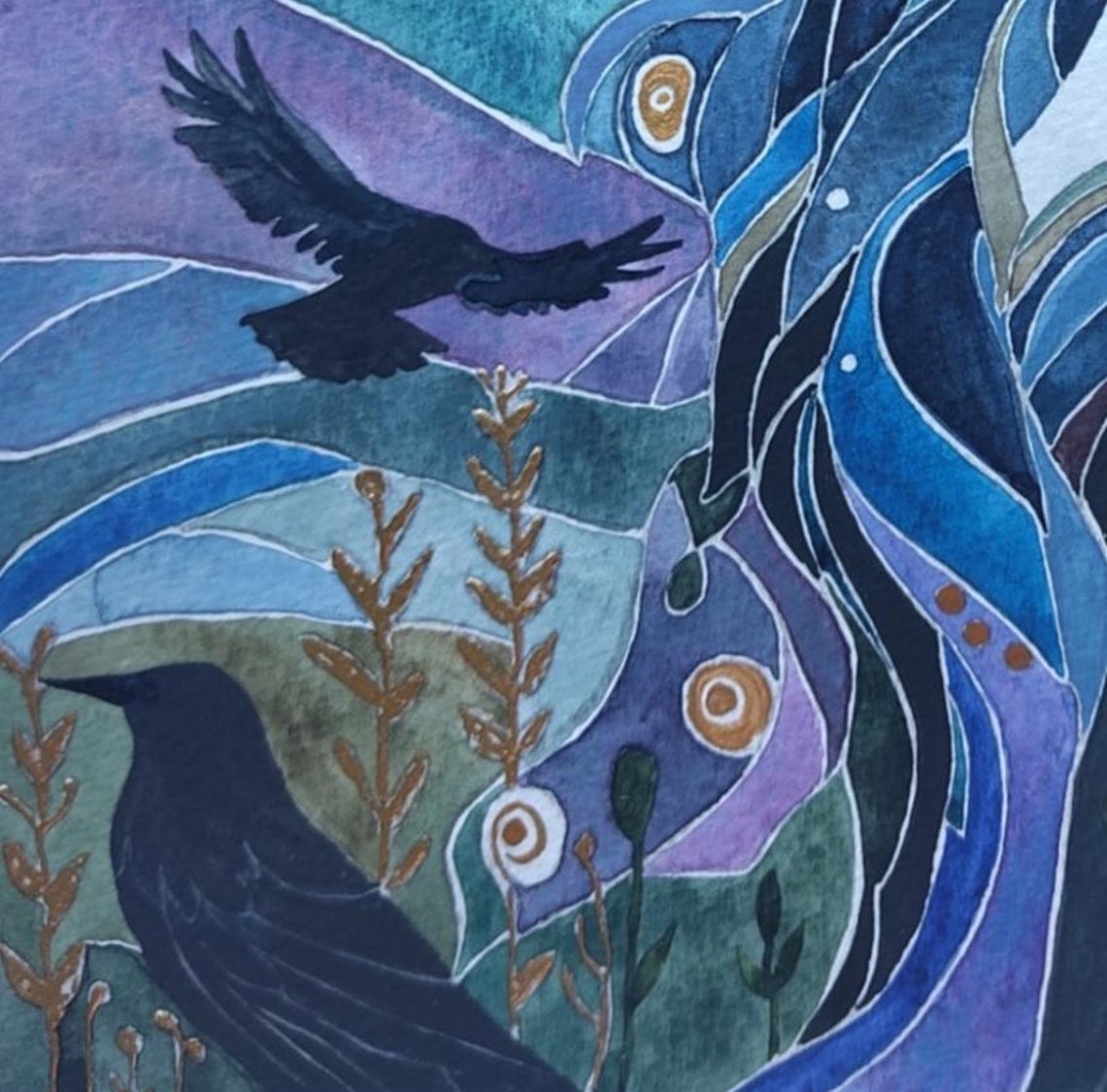 Giclée Print, Hand Gilded: the Morrigan - Etsy