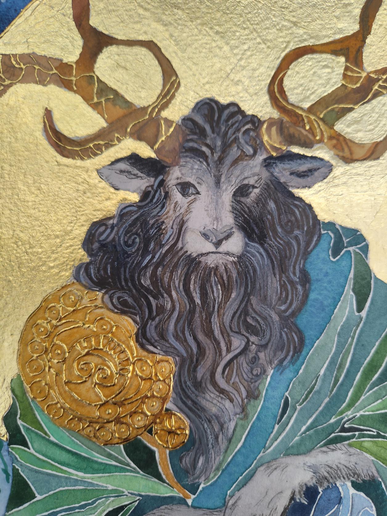 Giclée Print, Hand Gilded: Cernunnos, the Horned One - Etsy