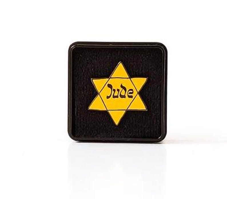 Jewish Memorial Star (holocaust Yellow Star) Lapel Pin With Sign - Etsy