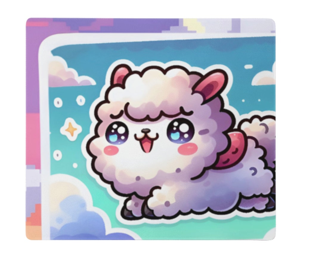 Cute Lama Flying Trough the Sky Mousepad - Etsy