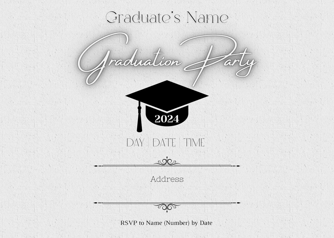 Graduation Party Invitation Template - Etsy