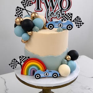 Two Fast Cake Topper - Etsy