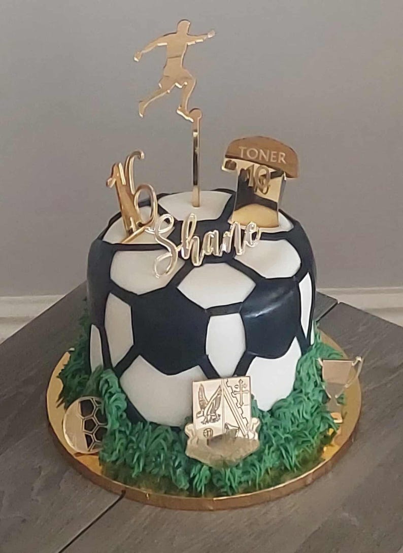 Football, Soccer, Cake Topper, Charms, Trophy, Jersey, Ball - Etsy