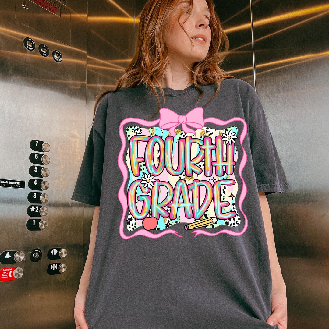 Back to School Teacher Grade Shirt | Fourth Grade Teacher Shirt ...