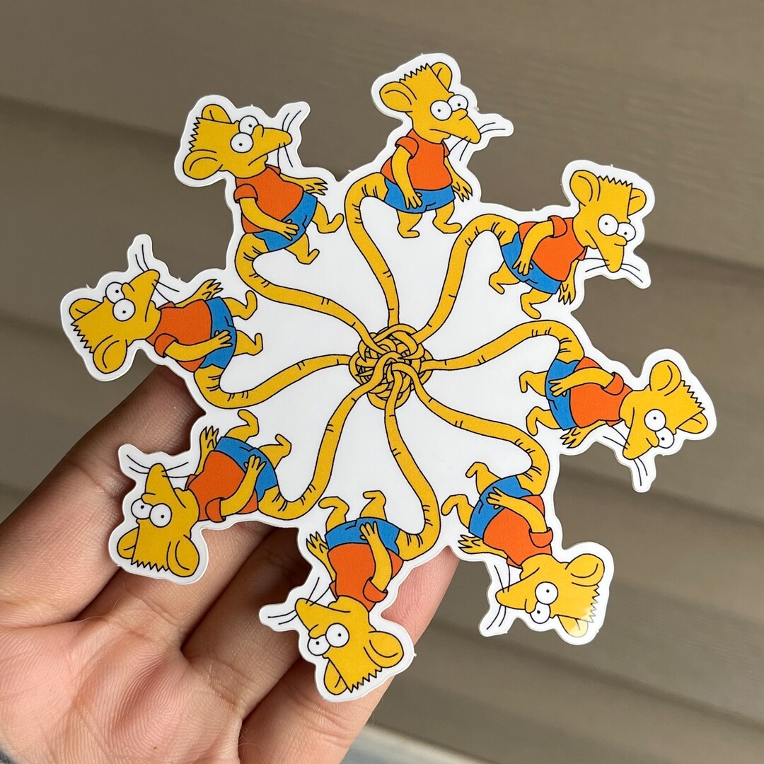 Bart Simpson Rat King Rat Boy Sticker Mandala Laptop Car Decal - Etsy