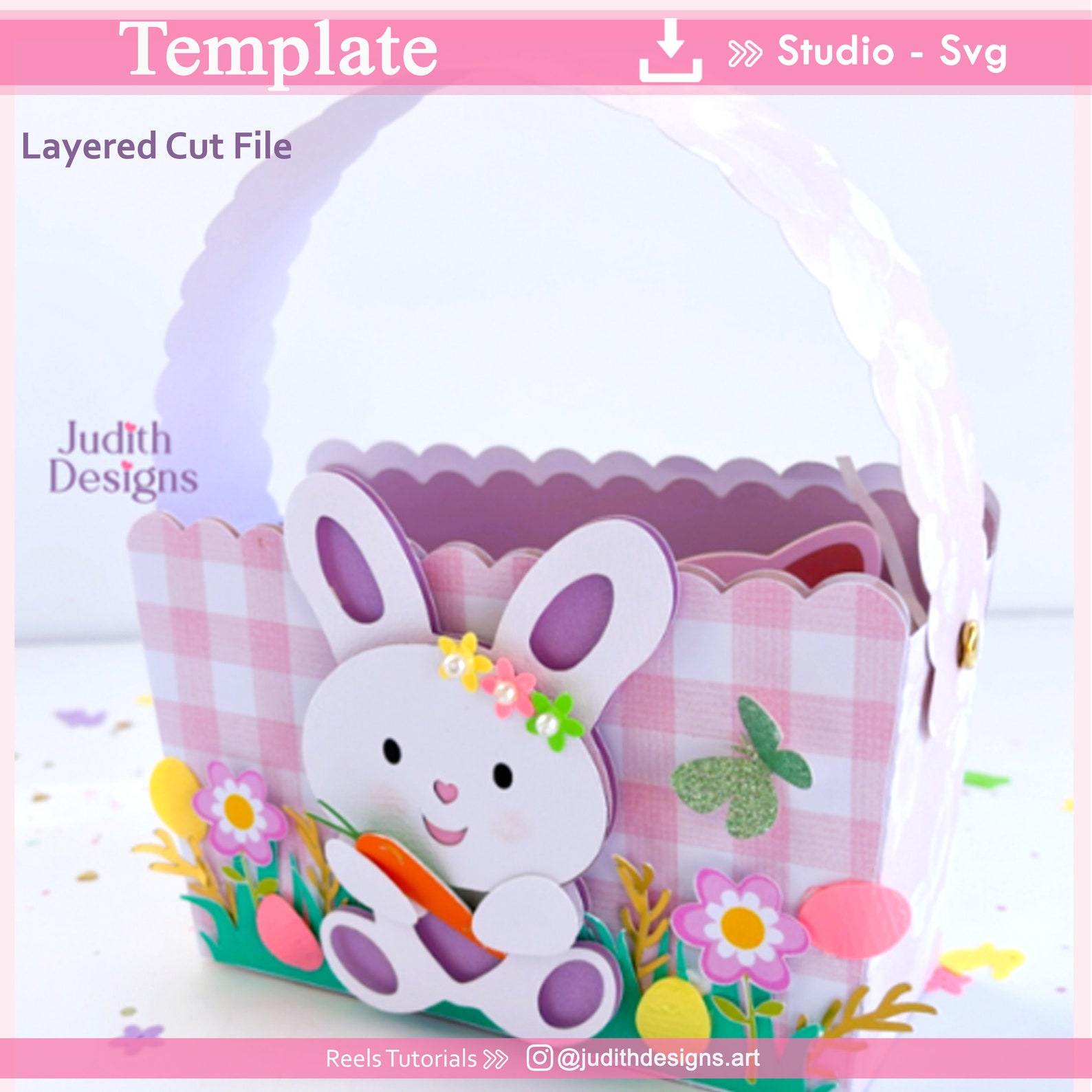 Easter Box Template Svg and Studio, Happy Easter Cutting Template ...