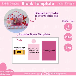 Activity Box Template for Cricut and Silhouette, Blank Template for ...