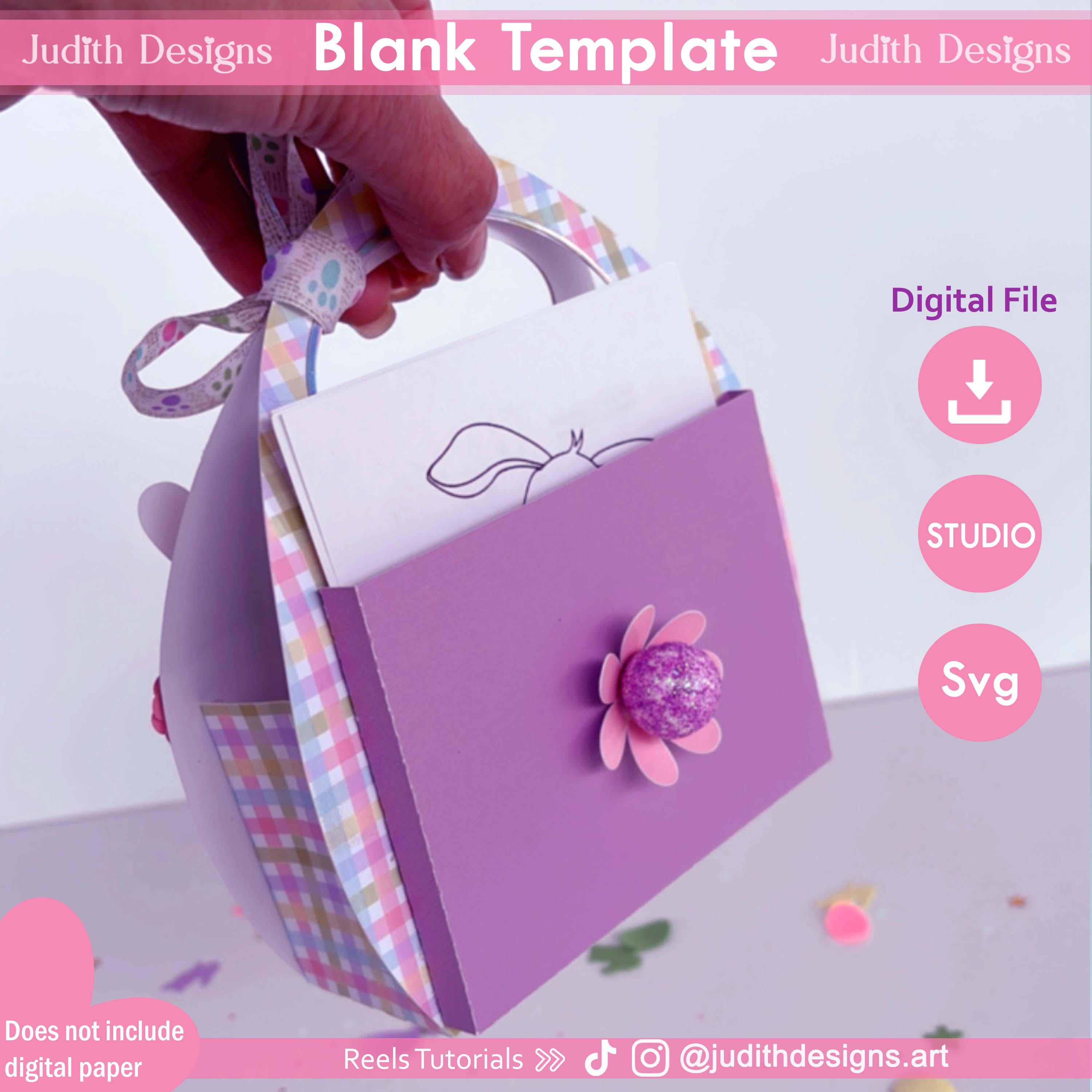 Easter Activity Box Template Svg and Studio, Easter Bag Template for ...