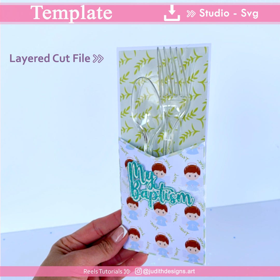 Utensil Template for SVG and Studio, Utensil Cut File for Cameo and ...