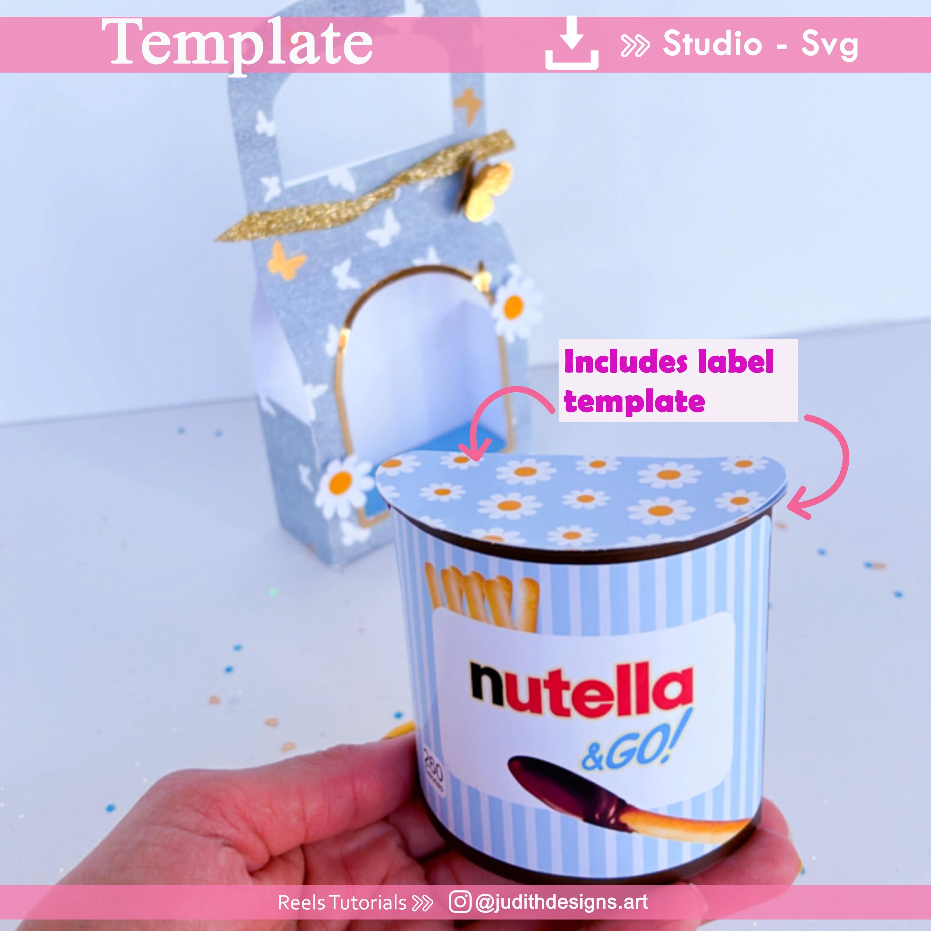 Nutella Go Box Template for Svg and Studio, Template Nutella 52g ...
