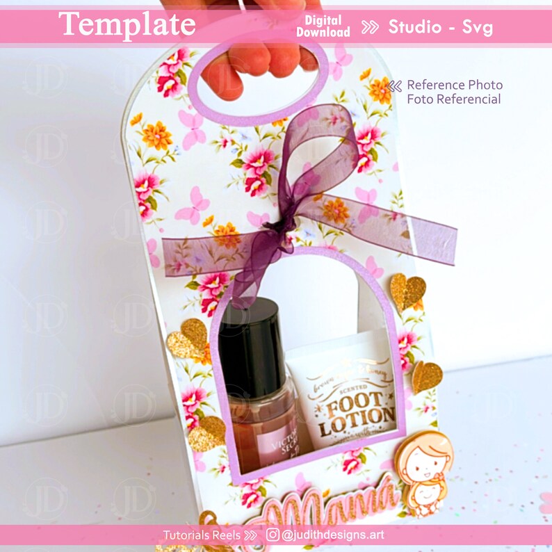 Mother's Day Box Template, Cutting Template for Studio and Svg, Bag ...